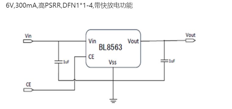 贝岭belling代理商：BL8563 BL8563-33PRA 6V/300mA/高PSRR/DFN1*1-4/带快放电功能-芯三七